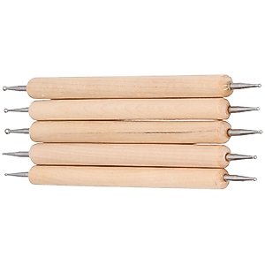 Double End Tracing Dotting Eraser Creasing Pen Dot Drill Pen Tool Beech Pens Set Piece Set Tool Tool Flower 5Pcs Fine Drill Pen for Pom Pencil Drill Pen Labels