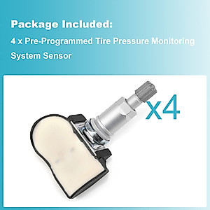 Ensun 68078861AA Tire Pressure Monitoring System (TPMS) Sensor 315MHz (Pack of 4)- Preprogrammed (Still Need re-Learn)