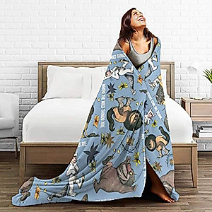 Qualet Where The Wild Things are Ultra Soft Micro Fleece Warm Throw Lightweight Bed Blanket Sofa Cozy, Blanket Couch Travel Chair for Home 50" X40