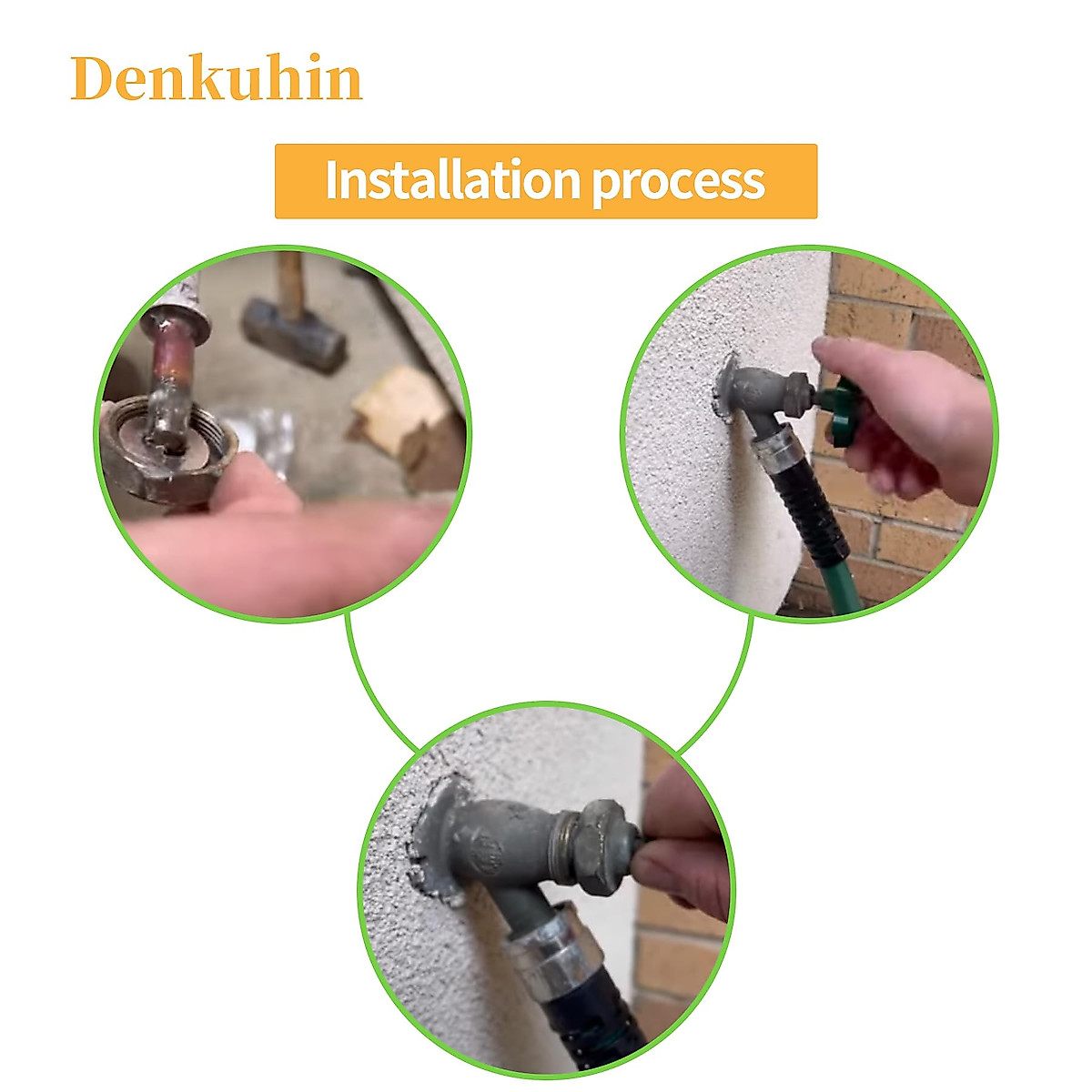 Denkuhin C-134KT-805 Handle & Screw Kit Compatible with Prier Wall Hydrant Faucet Repair Kit C-144/244 Series, Replace for C-144KT-807