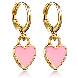 9 pairs /18 pairs, college style earrings, fashion personality earrings, smile heart star lightning and colorful pendant, make you look more vibrant, energetic, young.（age：over 3 years old）