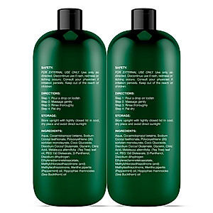 Botanic Hearth Tea Tree Body Wash, Helps Nail, Athletes Foot, Ringworms, Jock Itch, Acne, Eczema & Body Odor, Soothes Itching & Promotes Healthy Skin and Feet, Naturally Scented,16 fl oz 2 Pack