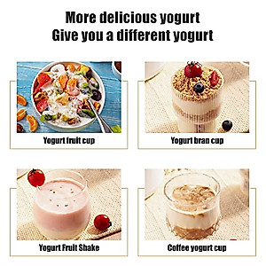 DiDimo Yogurt Maker,3 in 1 Greek Yogurt Maker Machine,Can Make Yogurt/Natto/Rice Wine,Automatic Digital Yogurt Machine With Time Control,1.2 Quart Glass Yogurt Jars (White)