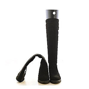 2 Pairs (14inch/36cm H) Practical Plastic Thicken Long Knee High Adult Shoe Support Portable Multifunction Automatic Stand Hanger Shoes Shape Keeper Boot Short Inserts Holder for Men and Women