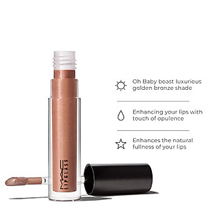 MAC LipGlass Lip Gloss Oh Baby - Authentic , Plain, 0.17 Ounce (Pack of 1)