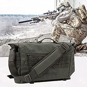 VEAGIA Messenger Bag For Men Laptop Bag Tactical Briefcase Canvas Crossbody Satchel Computer Shoulder Bags(17x12x5inch)
