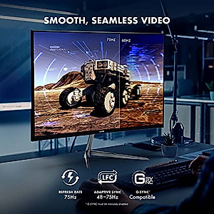 Viotek NBV24CB2 24-Inch Curved Monitor, 75 Hz Full-HD Frameless Monitor for Home, Office & Gaming | VGA, HDMI, 3.5mm | Adaptive Sync w/Superior Dead Pixel Policy + 3Yr Performance Promise