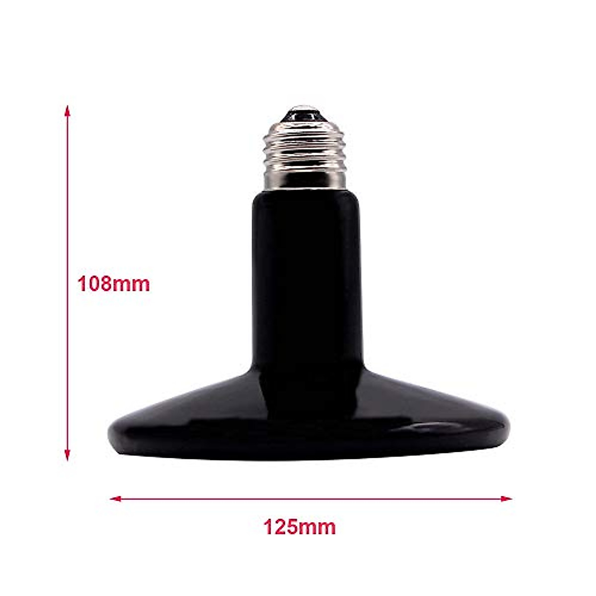 Forfuture-go 250W Reptile Heat Lamp Pet Infrared Ceramic Heater Emitter Appliances Lamp