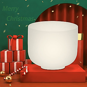 SOLSHINE Crystal Singing Bowl 432HZ 8inches F Notes Heart Chakras Crystal Striker and O-ring included