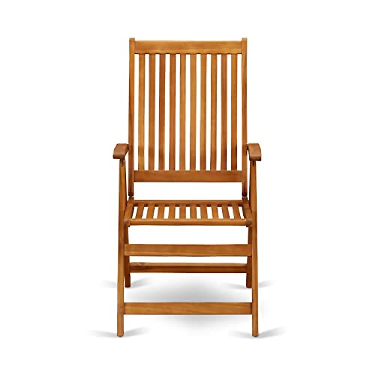 East West Furniture BCNC5NA Outdoor Folding arm Chair, Natural Oil