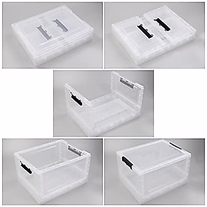 Kiddream Collapsible Storage Boxes, Plastic Folding Storage Bin Set of 2, 30 Liter