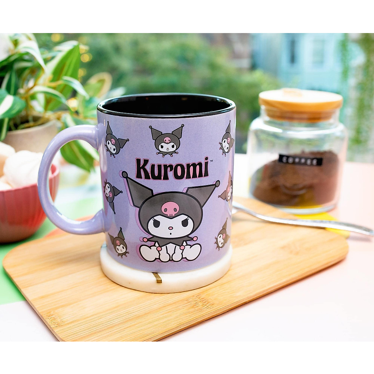 Toynk Sanrio Hello kitty and friends Kuromi Purple Ceramic Mug | Holds 20 Ounces