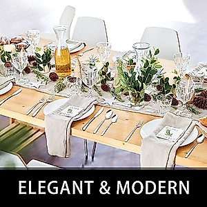 49-Piece Silverware Set with Organizer, Heavy Duty Stainless Steel Flatware for 8, Cutlery Utensil Sets with Steak Knives, Rust-proof, Mirror Polished, Dishwasher Safe