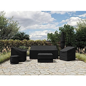 Covermates Round Firepit Cover – Water-Resistant Polyester, Mesh Ventilation, Fire Pit Covers-Black
