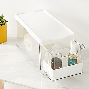 iDesign The Sarah Tanno Collection In-Drawer Cosmetic Organizer Bin, White