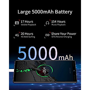 VIQEE C21 Mobile Phones, 6.8" FHD+ Punch Hole Screen,5G/2.4 Global Bands Dual Sim Unlocked Phones 6GB+256GB ROM/TF 128GB, Octa Core Processor Smartphone 24MP+64+12+12MP,WiFi NFC