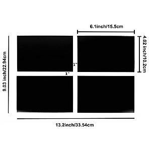 16 Panels 6" x 4" Magnetic Garage Door Windows Faux Windows Hardware Kit Garage Door Decorative Hardware for Metal Garage Door Garden Barn Door-Black
