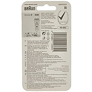 Braun 92B – Replacement and Replacement for Electric Shaver Compatible with Series 9 Shaving Machines, Black