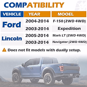 dynofit 6x135 Wheel Spacers for 2004-2014 Ford F150, 1.5 inch(38mm) Thick 87.1mm Hub Bore M14x2.0 Thread Forged Hubcentric 6 Lug Spacers for F-150 Expedition Navigator 2003-2014, Real Forged, 4Pcs