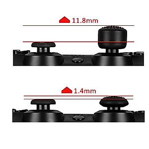 eXtremeRate 8 Pcs Green Anti-Slip Silicone Joystick Cap for PS4 Contrller, Control Thumb Stick Grips Cover for PS4, Precision Platporm Raised Analog Sticks Caps for PS4 Slim Pro Controller
