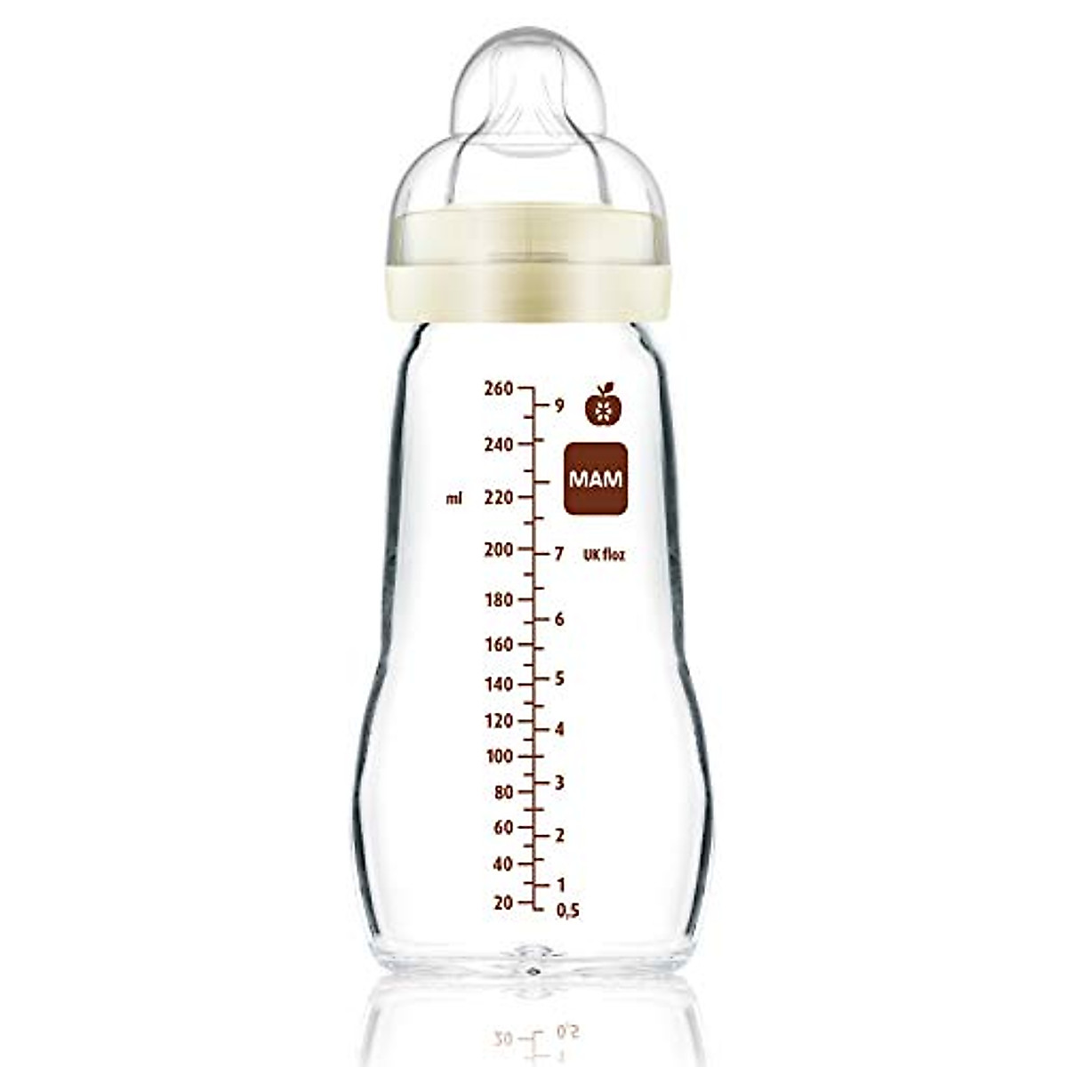 MAM Feel Good Glass Bottle (260 ml, Unisex)