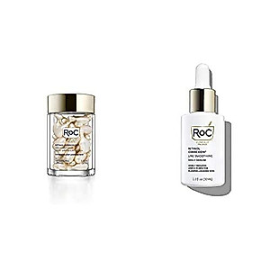 RoC Retinol Correxion Line Smoothing Day to Night Anti-Aging Serum Bundle: RoC Retinol Serum Night Capsules + Line Smoothing Daily Retinol Serum