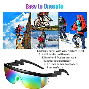 3 Pairs Neon Retro Semi Rimless Sunglasses 80s 90s Zigzag Sunglasses Colored Transparent Lens Sun Glasses for Men Women (Bright Color)