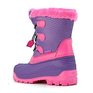 Nova Mountain Boys Girls Little Kids Winter Snow Boots,NF NFWB808 PurpleFuchsia 3