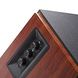 Edifier R1700BT Bluetooth Bookshelf Speakers - Active Near-Field Studio Monitors - Powered Speakers 2.0 Setup Wooden Enclosure - 66w RMS