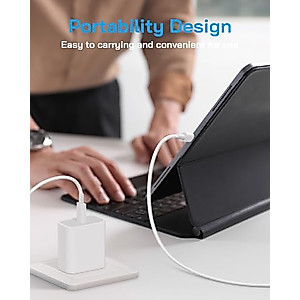 3 Pack i Phone 15 Charger Fast Charging, 20W USB C Charger Block with 6FT USB C i Phone 15 Charger Cable Compatible with Phone 15 Pro Max /15 Plus/,Pad Pro 12.9"/11",iPad Air 5th/4th 10.9"