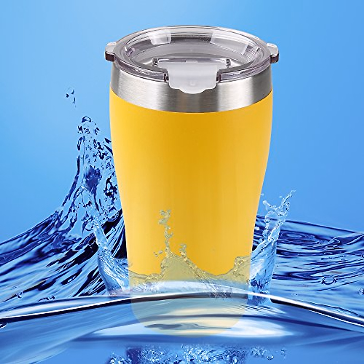 Tahoe Trails Trails Stainless Steel Tumbler Vacuum Insulated Double Wall Travel Cup With Lid, Red Orange 30Oz