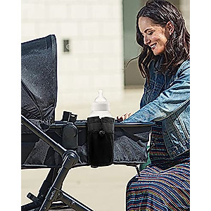 IUKUS Bike Cup Holder, Bike Water Bottle Holder with Alligator Clip, Easy Install & Waterproof Cup Holder for Stroller, Motorcycle, Bicycle, Boat, Scooter, Automotive, ATV/UTV(Black)