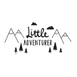 The Tribal Mountain Little Adventure Wall Sticker Art Travel Adventures Mountains Wall Decal for Kids Room Nursery Room Bedroom Wall Art Murals Removable Boys Wall Poster QQ198 (57X27CM)