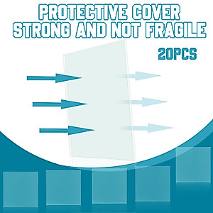 Welding Lens Blue Welding Replacement Lens Outside Protective Lens Filter Covers for Solar Auto Darkening Welding Helmet Hood, 4.5 x 5.25 x 0.04 Inch (20 Pieces)