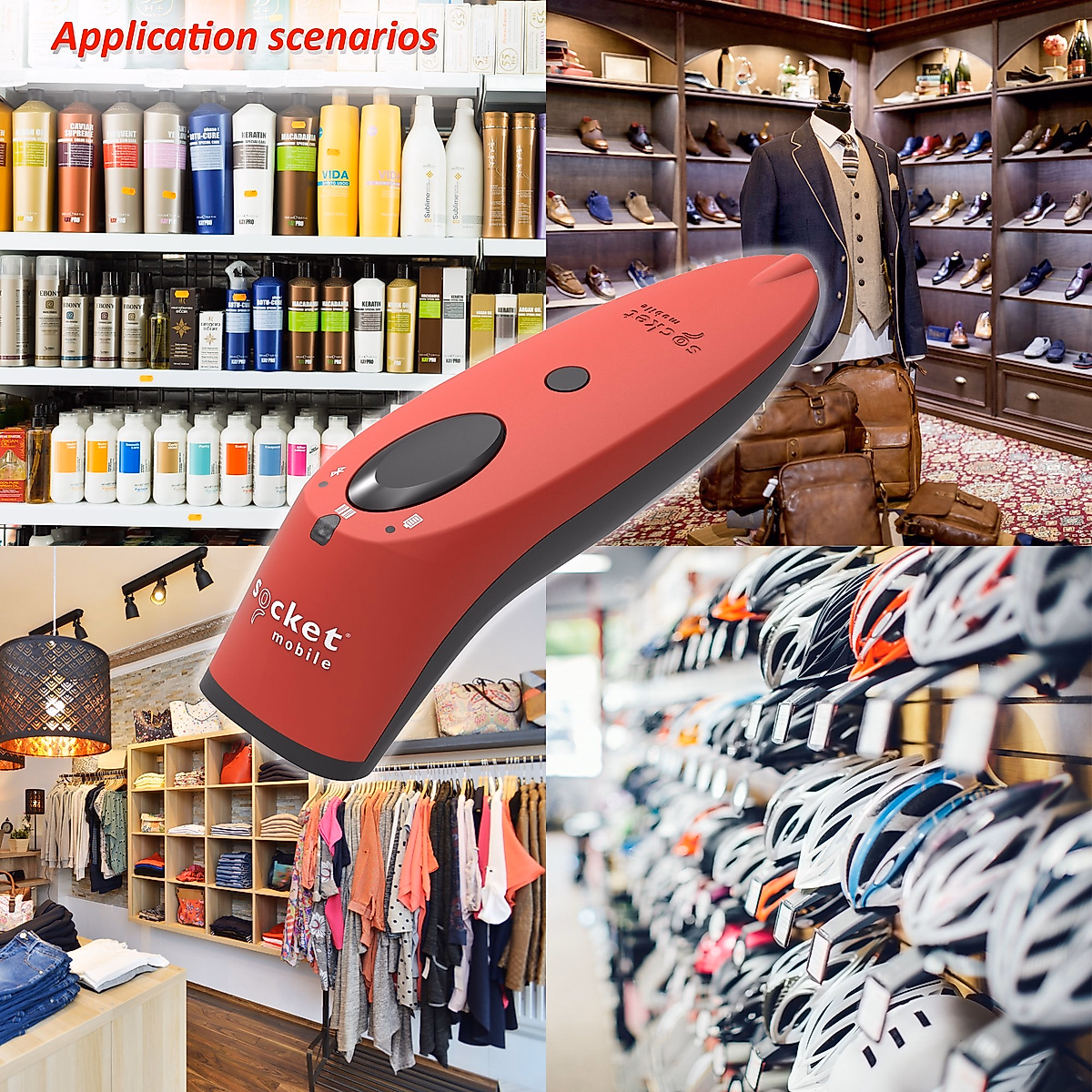 SocketScan S700, 1D Imager Barcode Scanner, Red (Renewed)