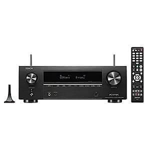 Denon AVR-X1700H 7.2ch 8K Home Theater Receiver with 3D Audio, Voice Control, and HEOS Built-in (Factory Certified Refurbished)