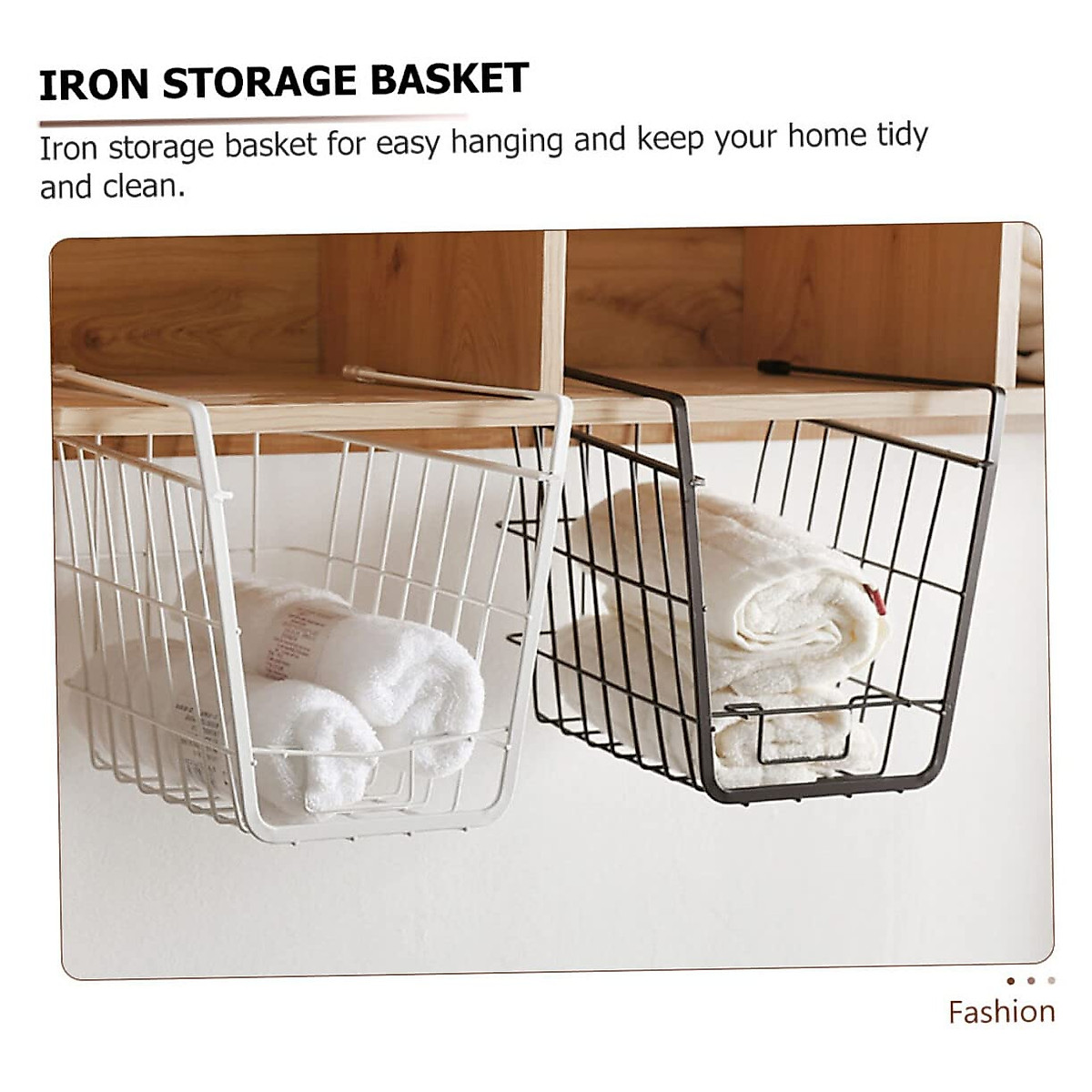 STOBAZA Cabinet Hanging Storage Hanging Baskets Sliding Shelf 1pc Storage Hanging Basket Office Wrought Iron Sink White Wire Rack Cabinet Organizer Storage Sundries Organizer