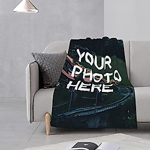 Personalized Blankets with Photos and Text in Multiple Colors and Sizes Custom Blankets with Photos Christmas Blanket Gifts for Women New Mom Gifts/Mom/Baby Custom Fun Blankets 30"x40"