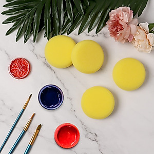 Hapy Shop 24 Pack Round Painting Sponge Synthetic Artist Sponges Ceramic Sponges for Painting, Crafts, Ceramics, Household Use and More, 2.8 Inch