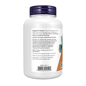 NOW Supplements, Potassium Chloride Powder, Certified Non-GMO, Essential Mineral*, 8-Ounce