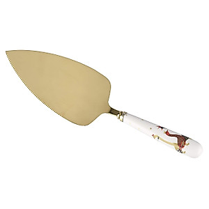 Portmeirion Home & Gifts SMGE1104-XG Cake Slice Single, White/Gold