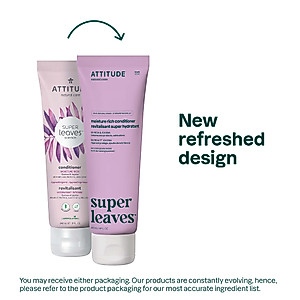 ATTITUDE Moisture Rich Hair Conditioner, For Dry and Damaged Hair, Naturally Derived Ingredients, Vegan Detangler, Dermatologiocally Tested, Quinoa and Jojoba, 8 Fl Oz