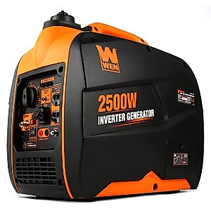 WEN DF250i Super Quiet 2500-Watt Portable Dual Inverter Generator with Fuel Shut-Off, Black