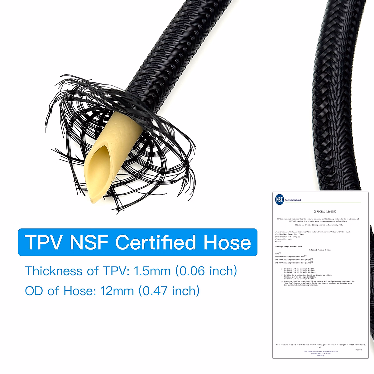 RP50390 RP44647 Hose Assembly for Delta Pull Down Pull Out Faucet with DST or Non-DST, Palo 470/472/474/476 Delta Faucet Replacement Hose Part RP62057 RP74608 RP32527, 59 inches Length