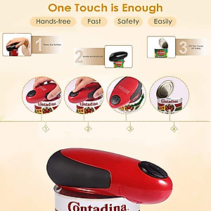 Can Opener Electric, Automatic Restaurant under cabinet Can Opener Smooth Edge Lightweight Kitchen Can Opener Electric Useful Kitchen Utensil Gadget for Chef Seniors-Black