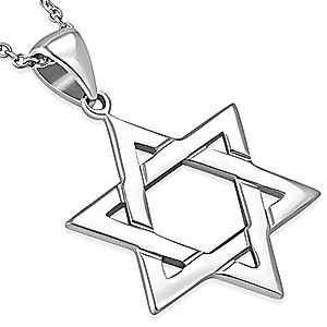 My Daily Styles 925 Sterling Silver Classic Simple Unisex Jewish Star of David Pendant Necklace…