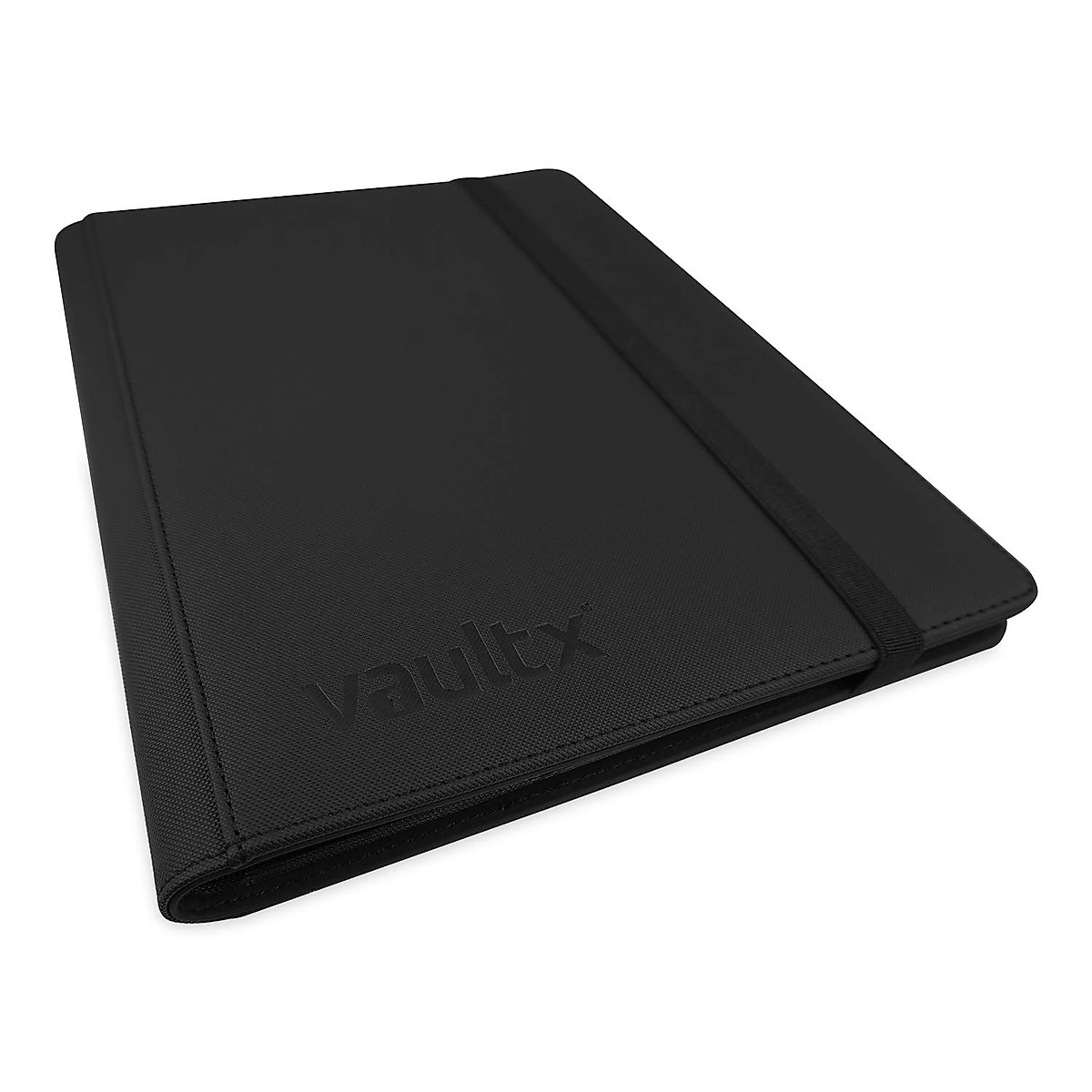 Vault X 9 Pocket Trading Card Binder with Secure Elastic Strap Fastener - Rigid Exo-Tec Folder with 20 Double-Sided Pages each with Side Loading Pockets Protect 360 Cards for TCG