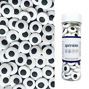 Weraru Big Candy Eyeballs Eye Ball Sweets Cake Cupcake Toppers Cookie Dessert Sprinkles Decorations for Birthday Party Supplies 4.2Ounce