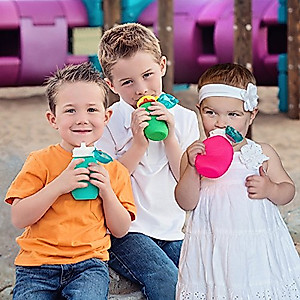 Aqua 6 oz Squeasy Snacker Spill Proof Silicone Reusable Food Pouch - for Both Soft Foods and Liquids - Water, Apple Sauce, Yogurt, Smoothies, Baby Food - Dishwasher Safe