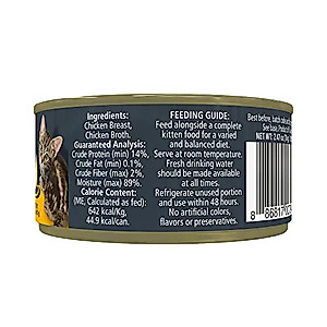 Reveal Natural Wet Kitten Food, 12 Pack, Grain Free, Limited Ingredient Food for Kittens, Chicken Breast in Broth, 2.47oz Cans